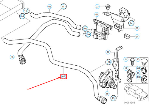 NEW BMW X5 E53 EXPANSION TANK HOSE 64216903658 6903658 OEM NO DUTY TO ...