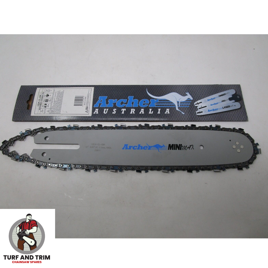 1 x Bar & 2 x Chain Combo 12'' 3/8"LP 043 44DL STIHL MS170 MS180 MS193T ...