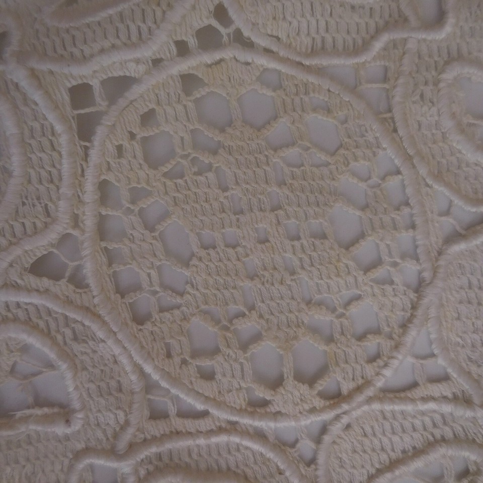 Handmade White Lace Embroidery Table Mat Art Nouveau Italy N5530 | eBay