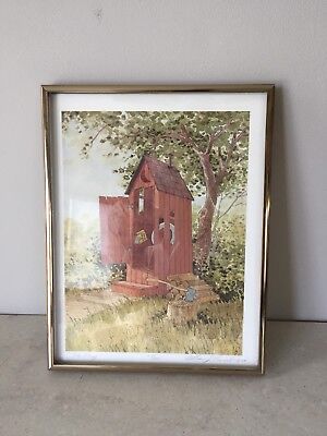 Bathroom Outhouse The Privy Lithograph Signed William J Coombs Sear ...