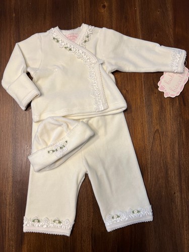 NWT Boutique BABY BISCOTTI Precious Kimono Style Minky Pant Set 3M | eBay