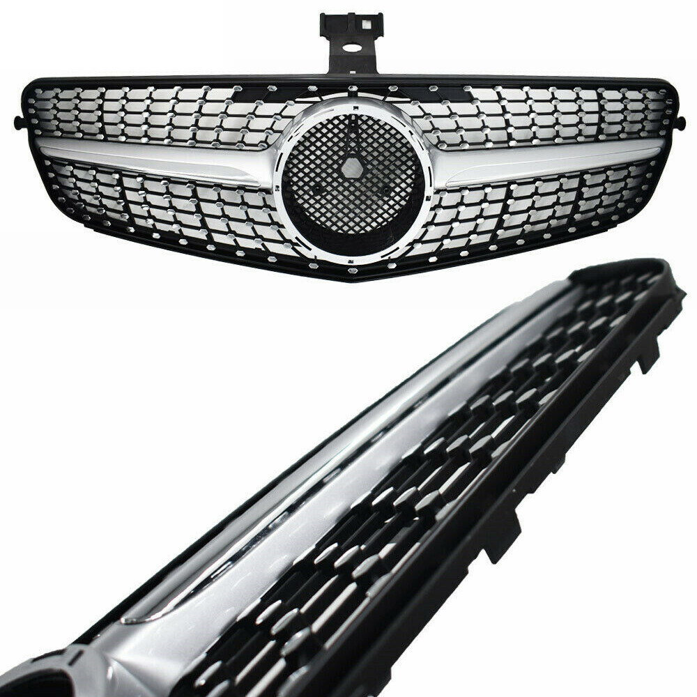 For Mercedes Benz C-CLASS W204 Diamond Look Front Grill C180 C200 C300 ...
