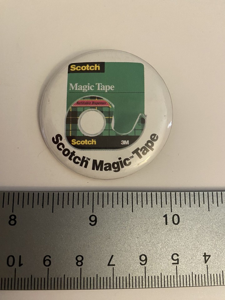 Scotch Magic Tape Advertising Pin Back Button P78 | eBay UK