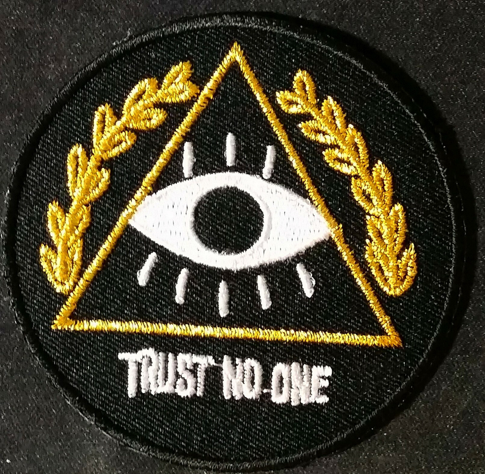 TRUST NO ONE Iron on Patch Embroidered Patches - ILLUNINATI ...