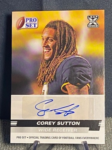 🦁 COREY SUTTON XRC Auto 2022 Leaf Pro Set Draft #PSA-CS1 Detroit Lions ...