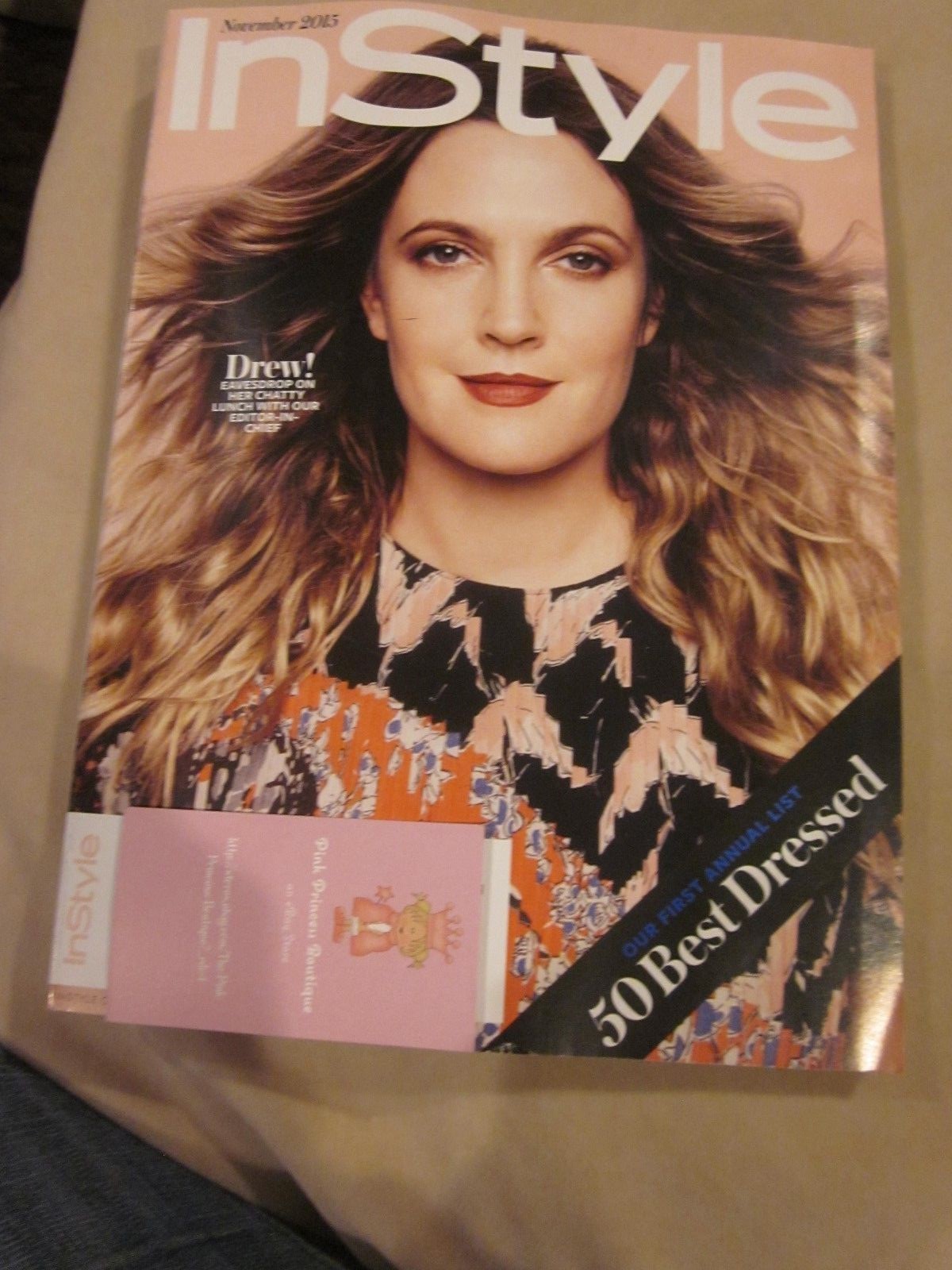 InStyle In Style Magazine November 2015 Drew Barrymore 50 Best Dressed ...