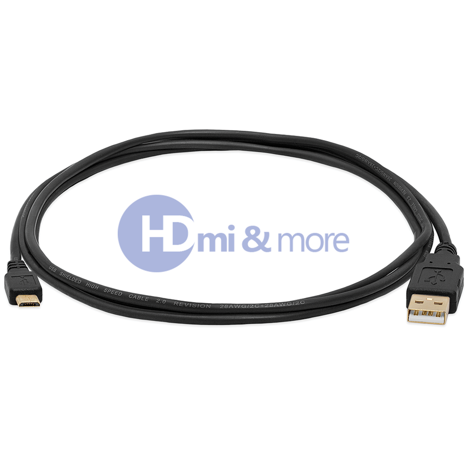 2x Micro USB Cable 6FT USB Micro B to A Data Transfer USB Charging Cord ...
