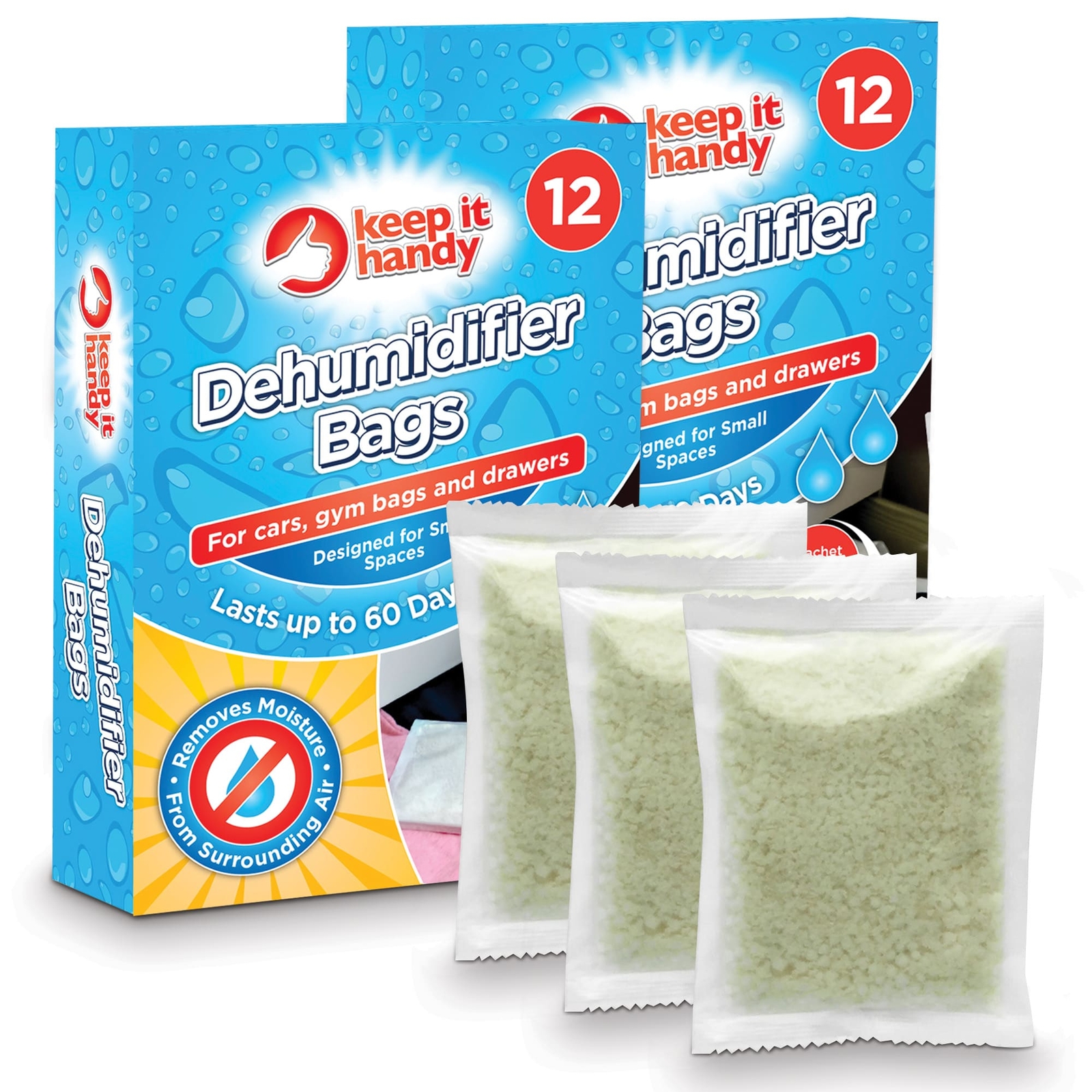 12-36 Small Space Dehumidifier Bags Wardrobe Sachets Damp Mould ...