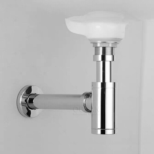 Chrome Bathroom Brass Bottle Trap Vanity Basin Sink Waste Pipe P-Trap ...