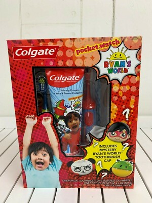 Colgate Pocket Watch Ryans World Toothbrush Toothpaste Set + Mystery ...