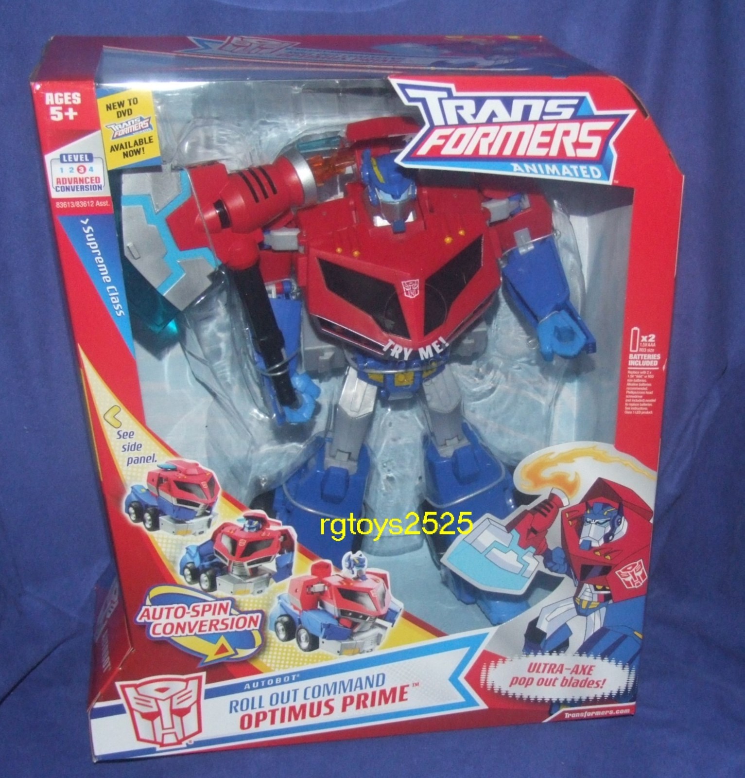 Transformers Animated Roll Out Command Optimus Prime New Factory Sealed ...