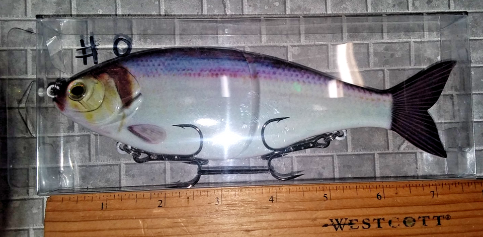 #O 7" THREADFIN SHAD Sinking Minnow Glide Bait Swim Bait 2.8 oz ...