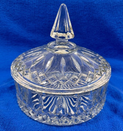 Vintage Indiana Glass Princess Diamond Pattern Clear Candy Dish with ...