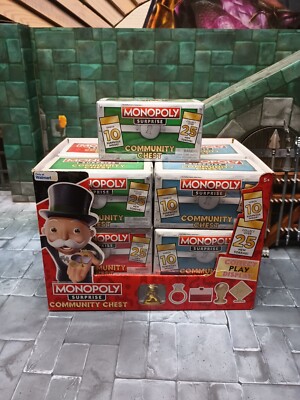 Hasbro Monopoly Surprise Community Chest Lot Of 9 Sealed Boxes W ...
