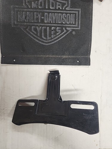 OEM Harley Davidson Sportster Dyna Softail Black License Plate Bracket ...
