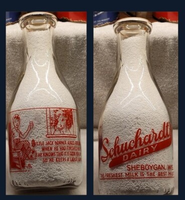 SCHUCHARDT'S DAIRY SHEBOYGAN WISCONSIN LITTLE JACK HORNER RHYME GREAT ...