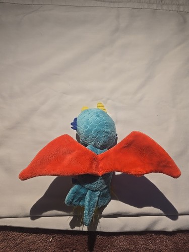 BarkBox Spitfire the DragonPlush Dog Toy Blue Fire Breathing Squeaker ...