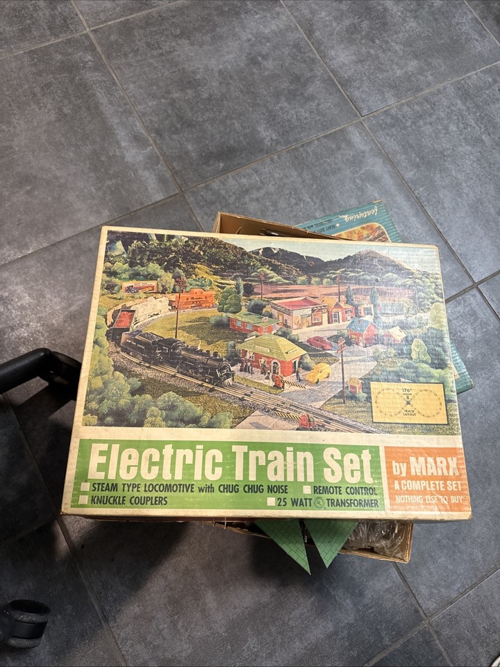 2 Sets Marx electric train set no. 4351 31875 vintage In The Box 1960’s ...