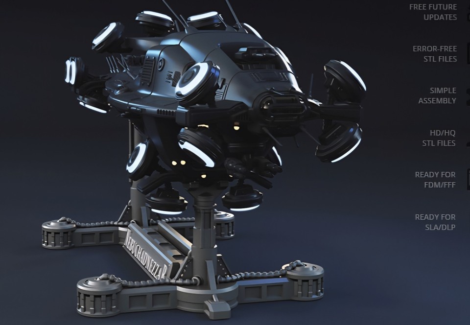The Matrix Nebuchadnezzar Hovercraft 1/128 Scale Custom 3d Model Kit 19 ...