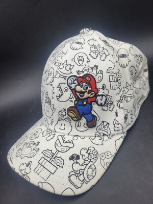 Super Mario Character Print Cap Hat Embroidered Mario Logo Retro 2015 ...