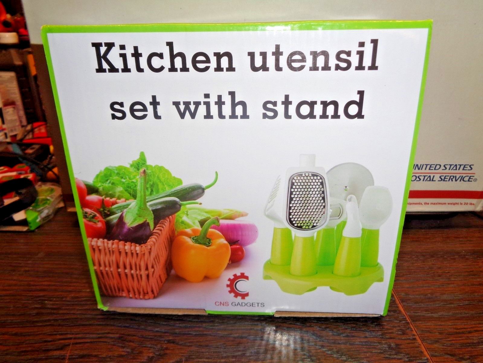 CNS Kitchen Utensil Set Stand Includes Bottle Opener,Pizza Cutter,Ice 8 ...