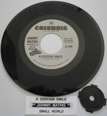 JOHNNY MATHIS A Certain Smile & Small World 7" 45 record NEW + juke box ...