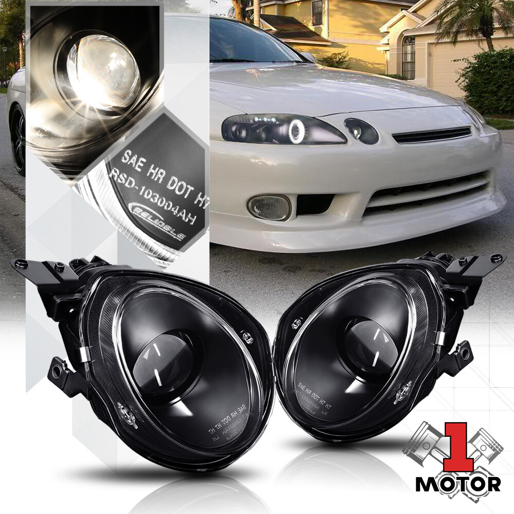 Black Housing Projector High Beam Headlight L+R for 92-00 Lexus SC300 ...