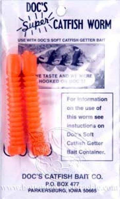 DOC'S SUPER CATFISH WORMS 12 PACKS DCW-ORANGE (STINK/ S0NNY'S DIP ...