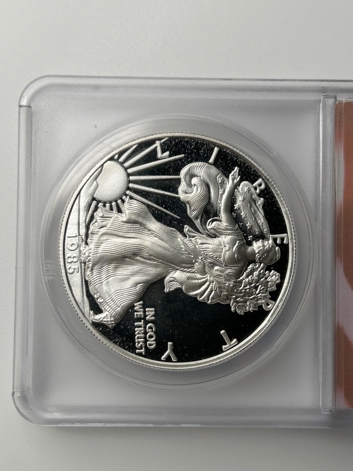 1985 Daniel Carr Overstruck Silver Eagle ANACS PR69 DCAM | eBay