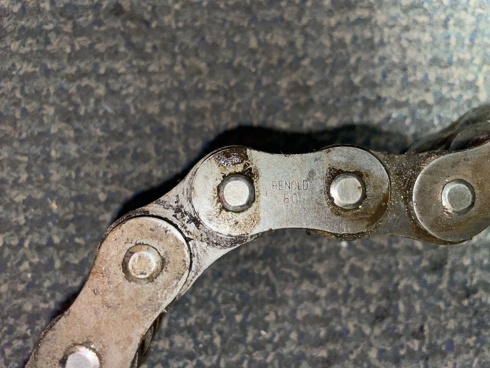 Renold 3' 7 3/4" 80 40L Double Strand Cottered Roller Chain | eBay