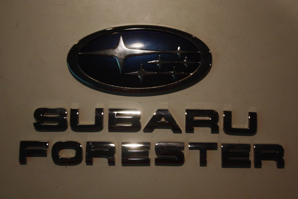 2009-2013 Subaru Forester Rear Lift Tail Gate Lid Emblem Set Chrome OEM ...