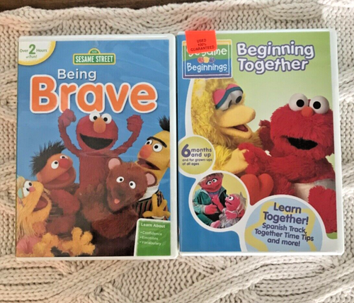Sesame Street DVDs Beginning Together & Being Frave Lot of 2 ...