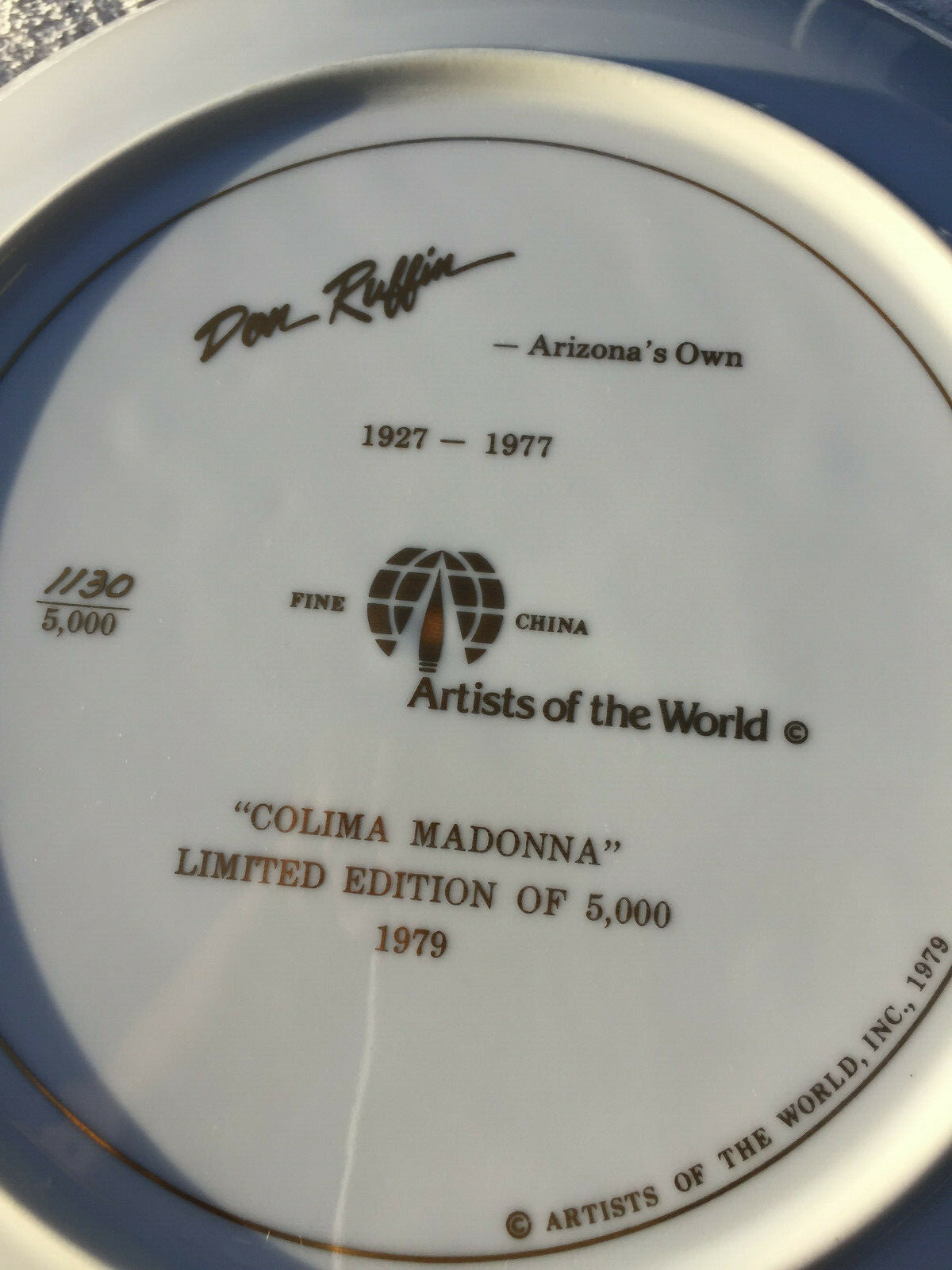 Don Ruffin "Colima Madonna" 10" Limited Ed 1979 Porcelain Collector ...