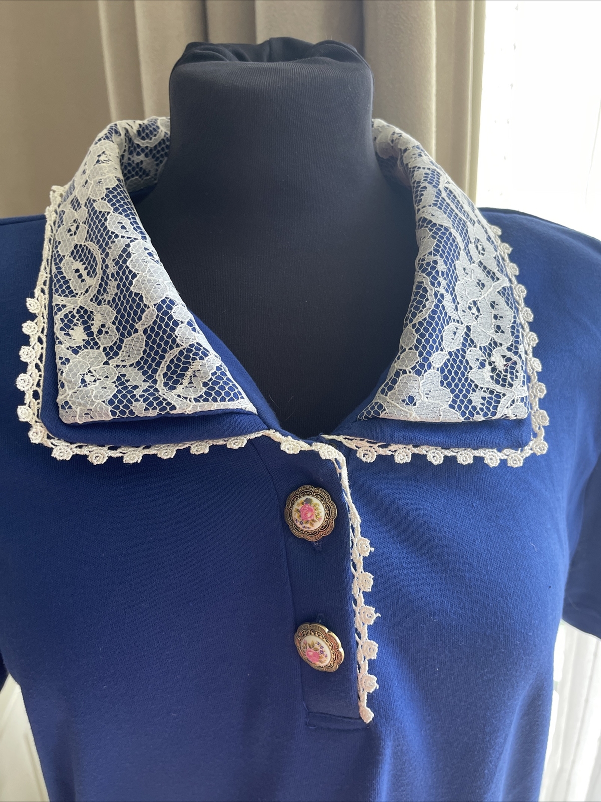 VTG LACY AFTER NOON Women's Top SHELL KEPLER Blue M | eBay