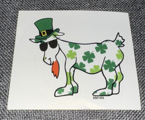 🐐 GOAT USA NY Clothing Shamrock GOAT Sticker Decal - New - Limited | eBay