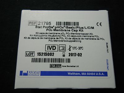 Nova Biomedical Stat Profile pHOx/Basic/Plus/L/C/M PO2 Membrane Cap Kit ...