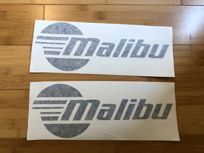 Malibu Boat 12” Black Decals Vinyl High Quality New Stickers - Set Of 2 ...