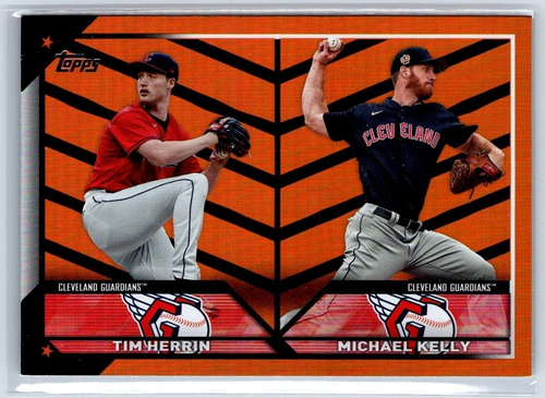 2023 Topps Update Rookie Combos Tim Herrin/Michael Keely Orange and ...