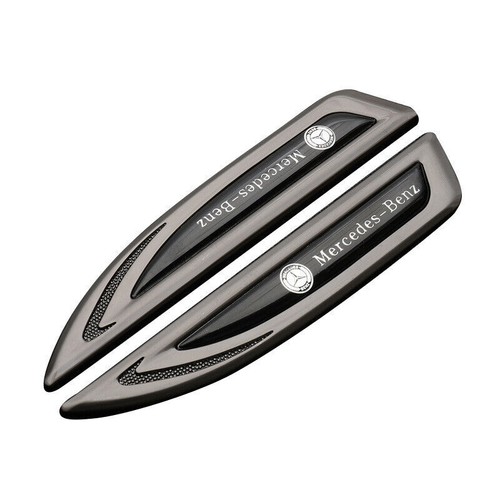 2PC Car Body Emblem Metal Side Fender Logo Badge Sticker For Mercedes ...