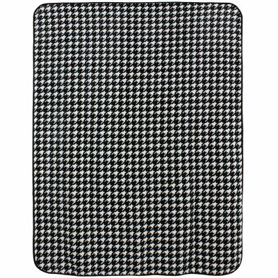 Houndstooth Plush Throw Blanket, Bedspread, 86" x 63" | eBay