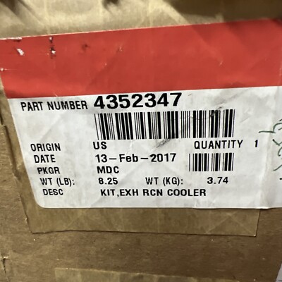 Cummins 4352347 Kit Exh Run Cooler Diesel | eBay
