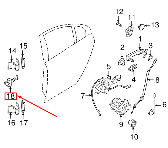 2014 Volvo S80 Rear Door Retaining Band Mechanism 31298467 for sale ...