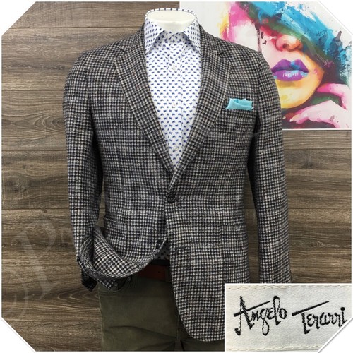 VINTAGE Mens Tweed Blazer Sport Coat Casual Jacket Size 40R Wool Suit ...