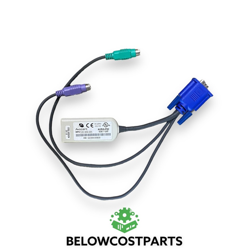 Lot of 13 Avocent 520306-005 AVRIQ-PS2 Computer Keyboard Mouse VGA ...