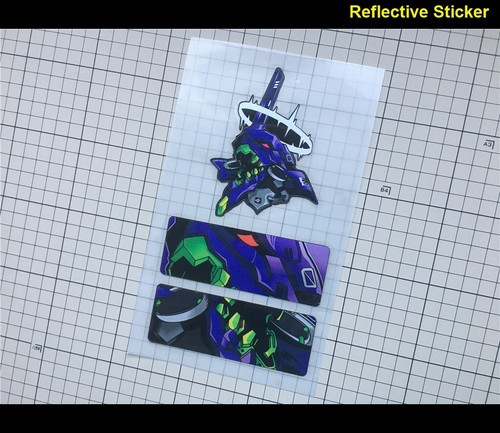 3 Pcs EVANGELION 01 初号機 EVA 暴走 Shinji Ikari Anime JDM Reflective ...