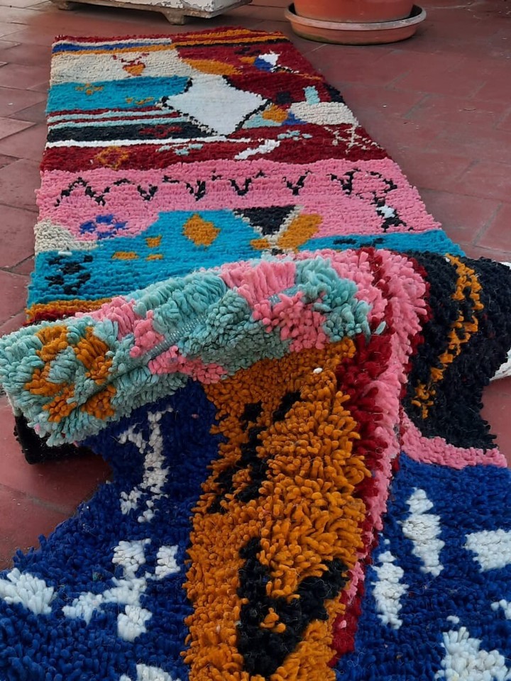 Colorful Morocco Rug Runner Wool Runner Rug Hallway Rug Boujaad Runner ...