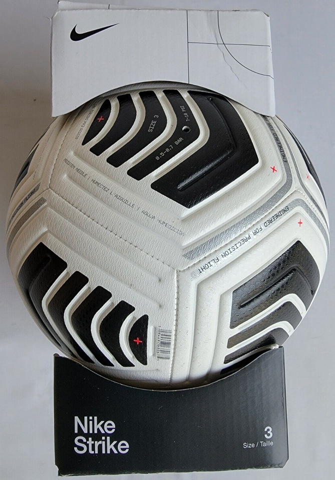 Unisex Size 3 White Black Nike Strike Aerowsculpt Match Soccer Ball ...
