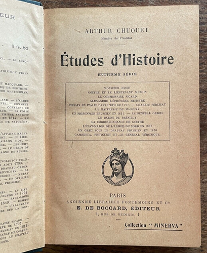 1ER EMPIRE - Arthur Chuquet - ETUDES D'HISTOIRE | eBay