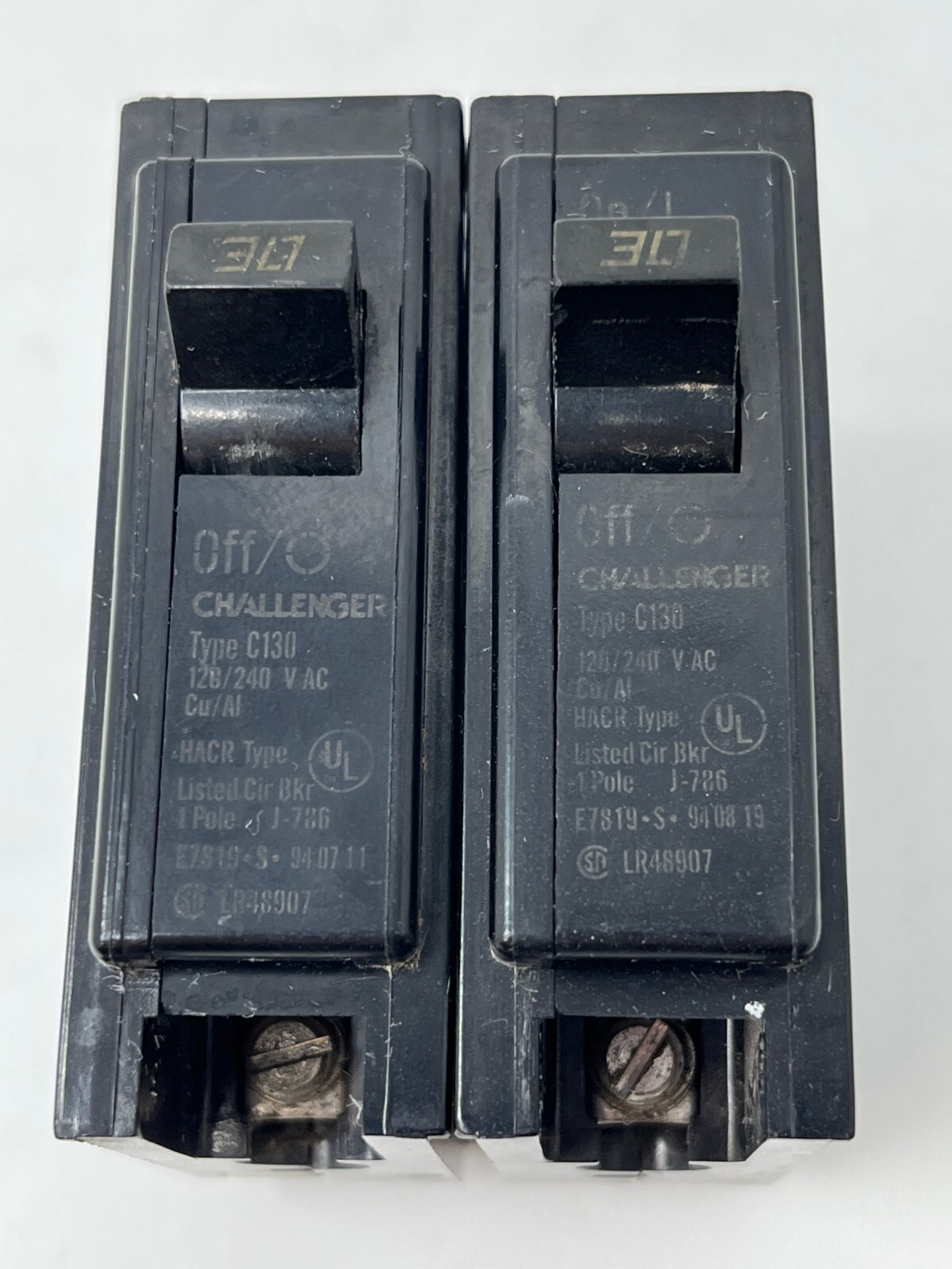 Challenger C130 1 Pole 30 Amp 120 Volt Circuit Breaker Br130 for sale ...