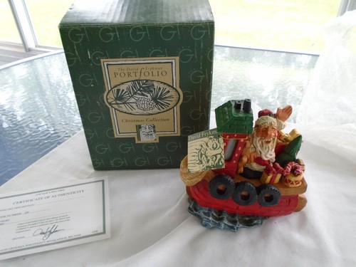 The David Frykman Portfolio Christmas Collection Figurine Santa On Boat ...